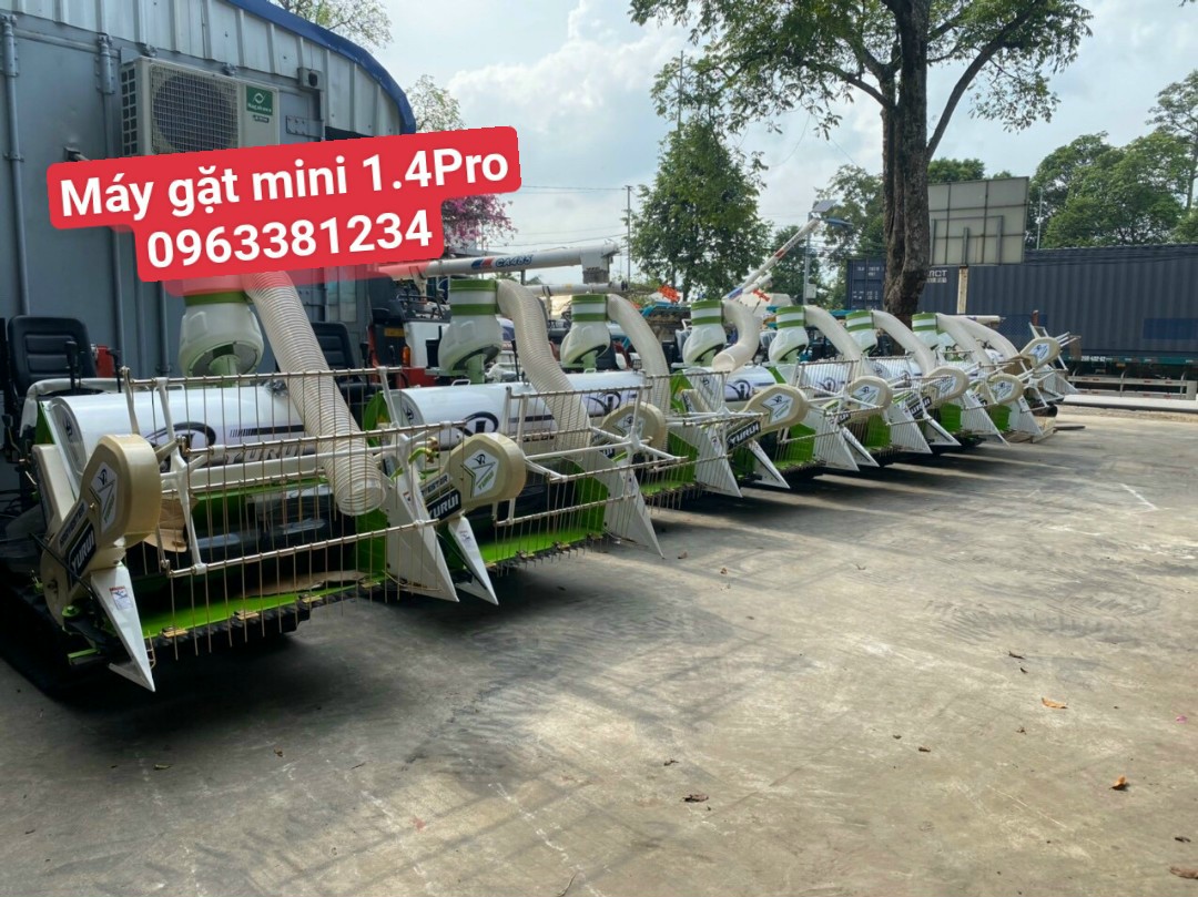Máy gặt lúa liên hợp mini Yurui 1.4Pro đời mới 2023