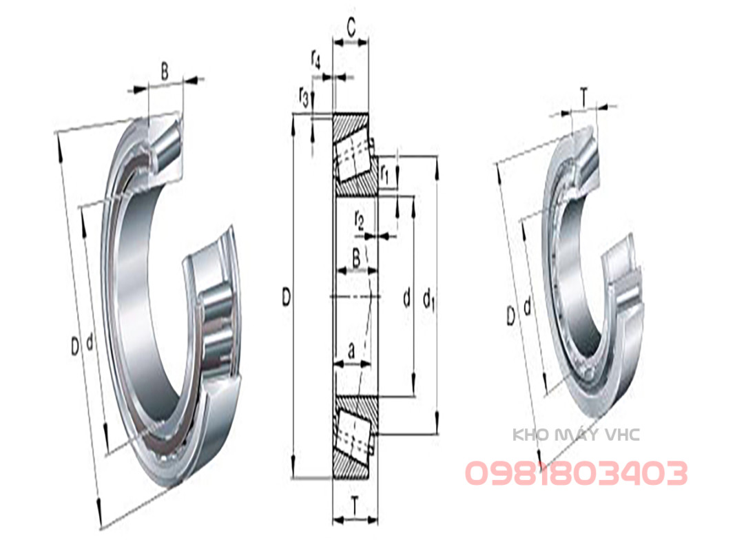 Vòng bi - bạc đạn côn 30203